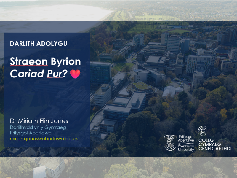 Straeon Cariad Pur?: Adnoddau Adolygu | Coleg Cymraeg Cenedlaethol